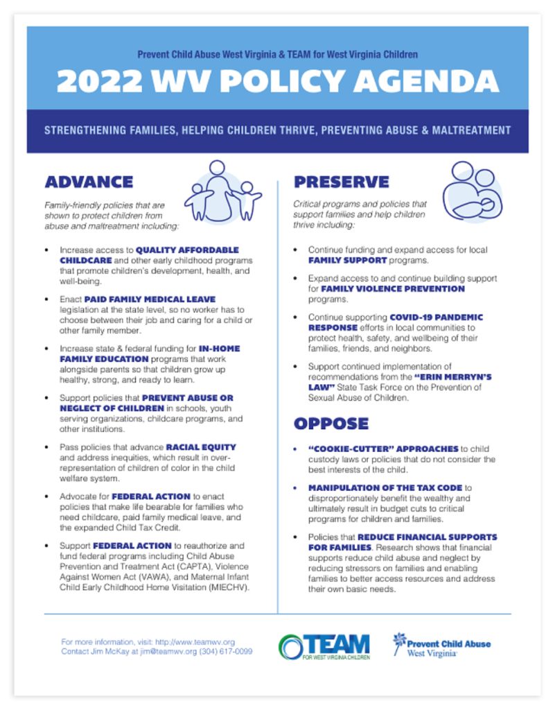 Prevent Child Abuse WV - TEAM for West Virginia Children